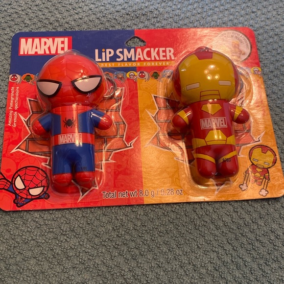 Marvel | Other | Lip Smackers Super Hero Marvel Spider Man Iron Man ...